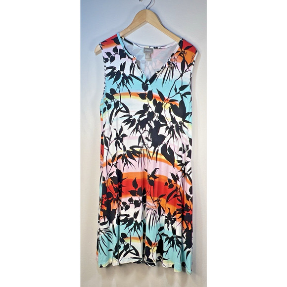 Chico's | Dresses | Chicos 2 Chicos Large White Hawaii Vacation ...